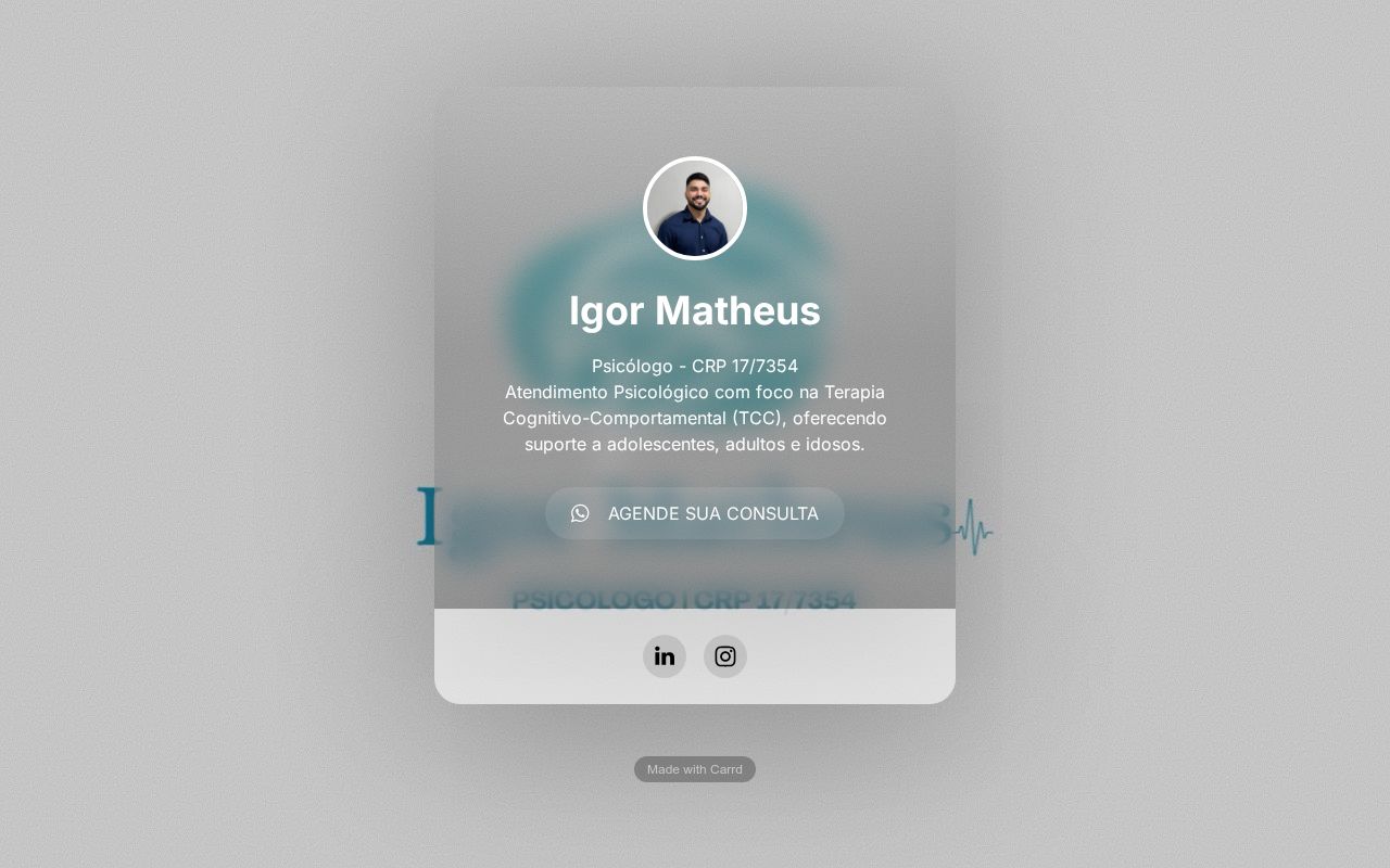 Igor Matheus - Psicólogo